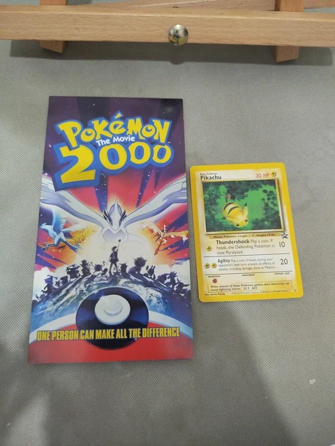 POKÉMON THE MOVIE 2000 Uk Pal Vhs Yellow Videotape W/ Rare Promo Card ...
