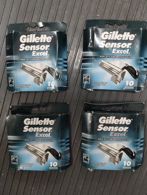40 CARTRIDGES GILLETTE Sensor Excel Refill Razor Blades $48.98 - PicClick