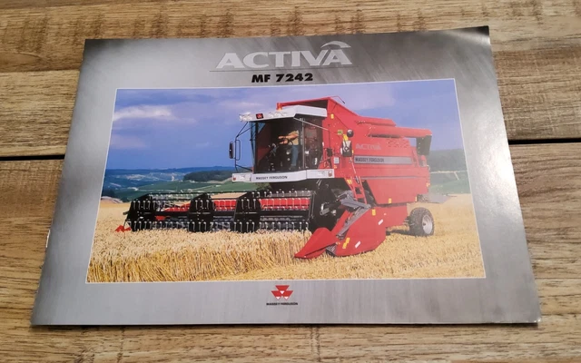 PROSPECTUS CATALOGUE BROCHURE moissonneuse massey ferguson activa 7242 8 pages EUR 8,99 ...