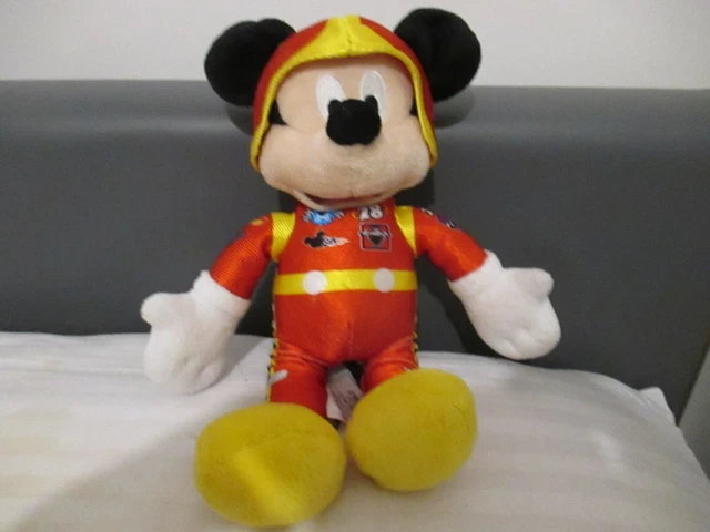 DISNEY PARKS FORMULA One Racing Driver Mickey Mouse Soft Plush Toy rare ...