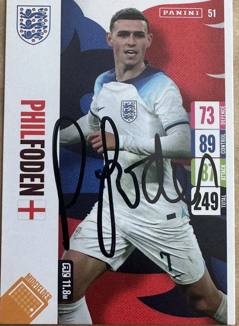 PHIL FODEN ENGLAND Hand Signed Panini Euro 2024 Card £9.99 - PicClick UK