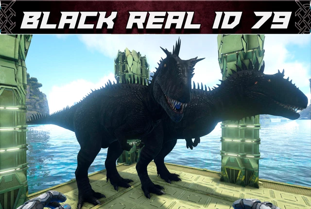 ARK SURVIVAL EVOLVED Carcharodontosaurus (Carcha) Noir Real ID 79 PS4 ...