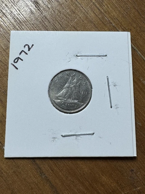 🚄AWESOME 1972 CANADIAN Ten Cent Coin🚄Queen Elizabeth Ii Coin Canada 10 ...