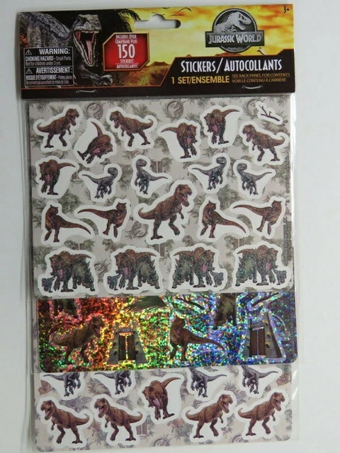 COOL 150 STICKERS: JURASSIC WORLD Dinosaurs (T-Rex, etc), Prehistoric ...