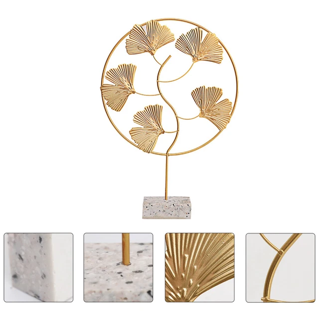 BAUM BLÄTTER SKULPTUR Nordic Schmiedeeisen Decor Zeichen Eisen Skulptur ...