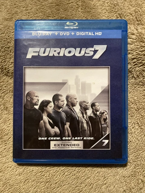 FURIOUS 7 (BLU-RAY, DVD) Extended And Theatrical Versions, No Digital ...
