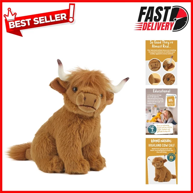 ADORABLE ECO-FRIENDLY HIGHLAND Cow - 16cm Soft Toy with Educational ...