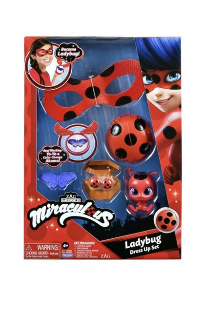 MIRACULOUS LADYBUG DRESS Up Set Miraculum Kwami Tikki + Yo-Yo ...