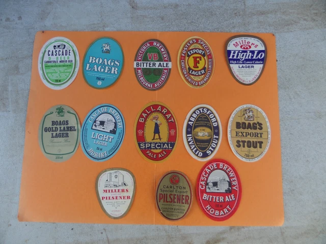 13 ANTIQUE VINTAGE Old Australian Beer Bottle Labels $83.46 - PicClick