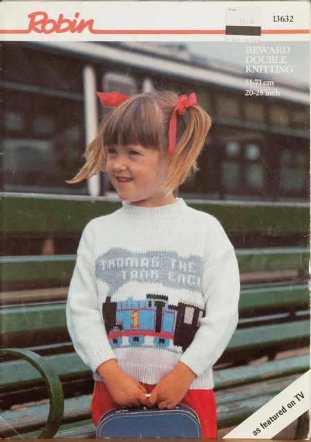 ROBIN KNITTING PATTERN 13632 Thomas The Tank Engine Sweater Jumper 20 ...