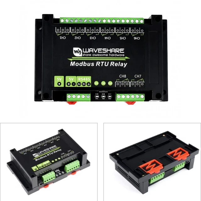 MODBUS RTU 8-CHANNEL RS485 Relay Module Isolation Protection Circuits ...