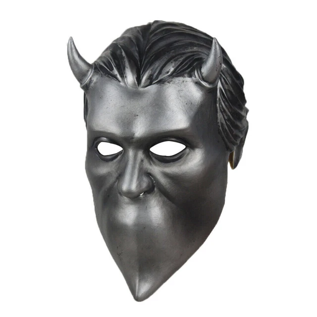 HALLOWEEN LATEX SCARY creepy Ghost Masquerade party mask headgear ...