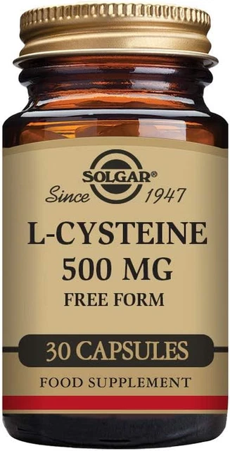 SOLGAR L-CYSTEINE 500 Mg Vegetable Capsules - Pack of 30 - Metabolism ...