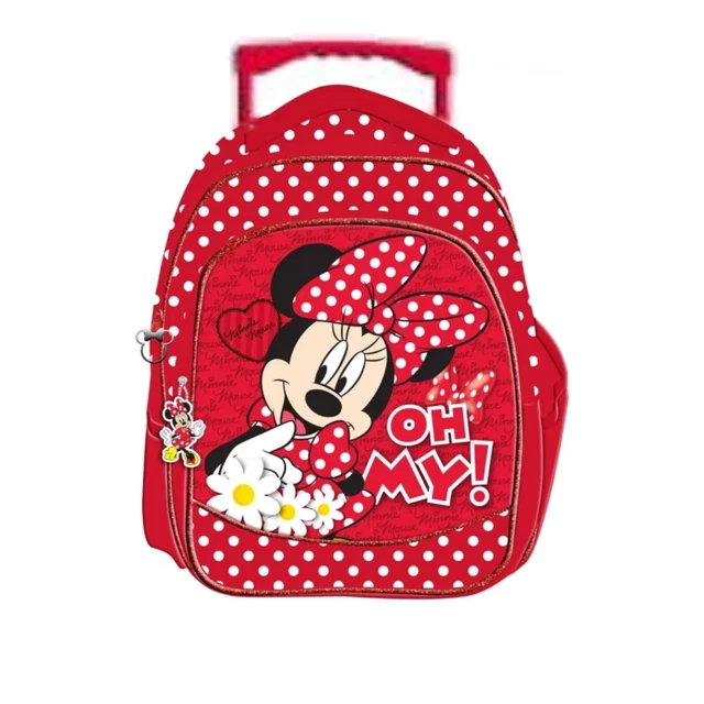 ZAINETTO ASILO TROLLEY Minnie Mouse Rosso Zaino Scuola Materna Topolina ...