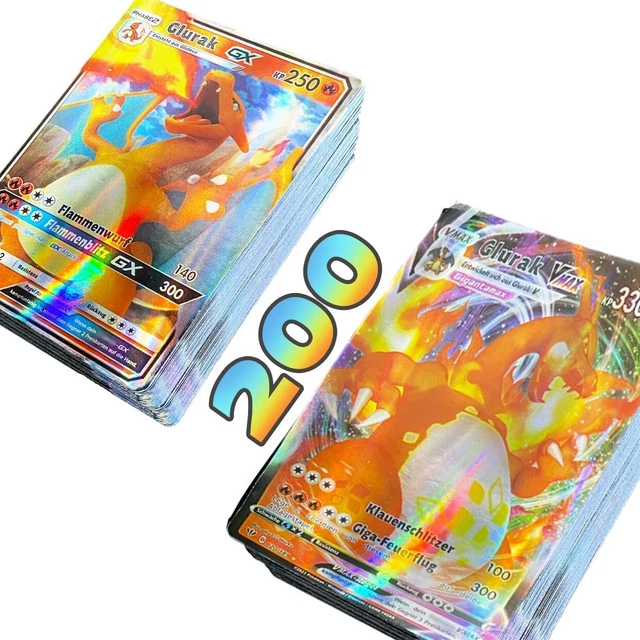 CARTE POKEMON 200 carte collezionabili carte olografie rare compleanno ...