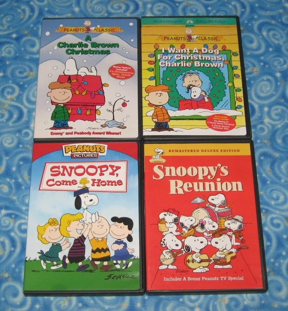 4 PEANUTS SNOOPY Animated DVD Lot with A Charlie Brown Christmas ...