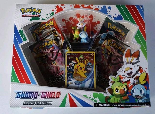 POKEMON SWORD & Shield Figure Collection Box Pikachu Full Art 4 Packs ...