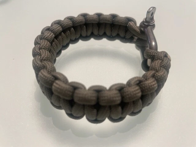 NAIMAKKA UNISEX-ARMBAND 18 cm, grau aus Fallschirmseil, outdoor, neuw ...