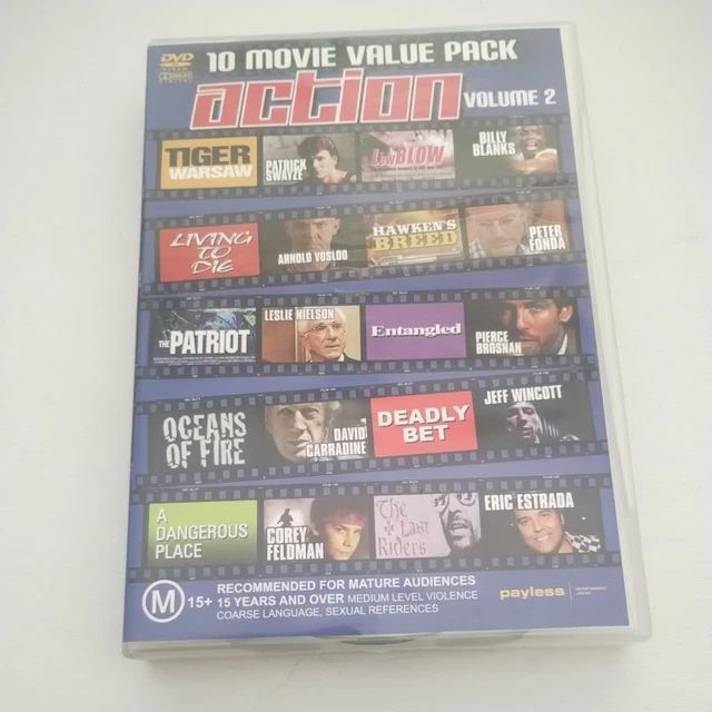 10 GREAT MOVIE Value Pack Action Volume 2 DVD Region Free VGC Free ...