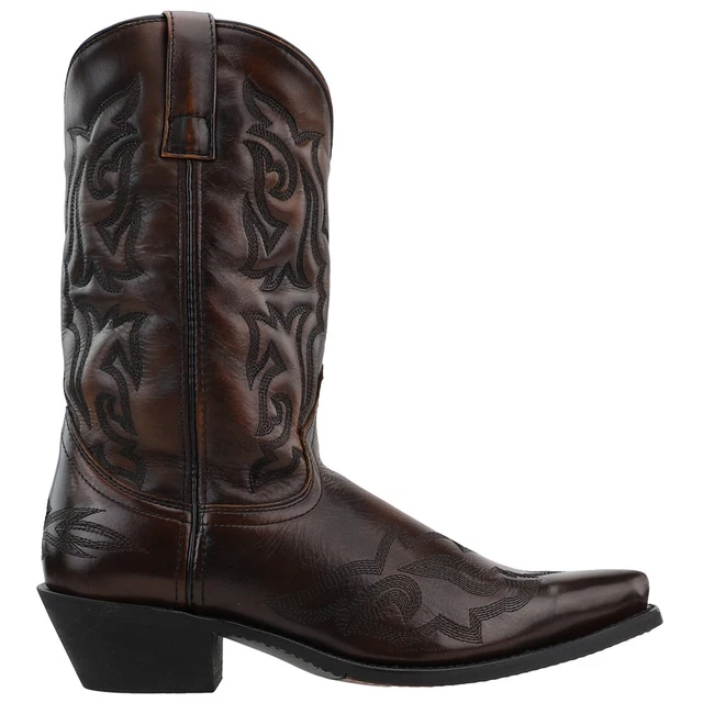 LAREDO HAWK EMBROIDERED Snip Toe Cowboy Mens Brown Casual Boots 6862 £ ...