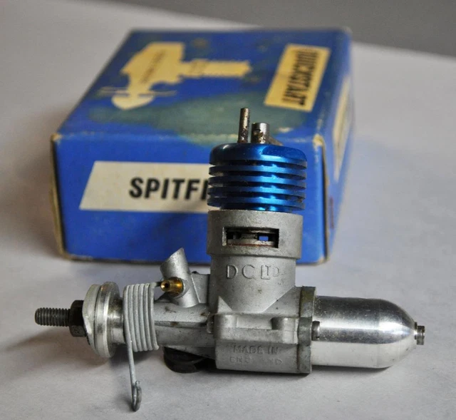 VINTAGE RC AIRPLANE Engine - Davies Charlton Quickstart Spitfire W/Box ...