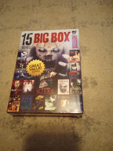 BIG BOX OF Horror, Vol. 2: 15 Movies (DVD, 2014, 3-Disc Set) $4.99 ...