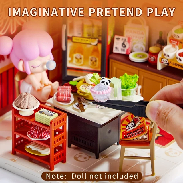 ROBOTIME DIY MINIATURE House Kit, Dollhouse Model Building Craft Kit ...