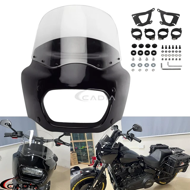 FOR HARLEY FAT Bob 114 FXFBS 2018-2024 FXFB Headlight Fairing w/ 11 ...