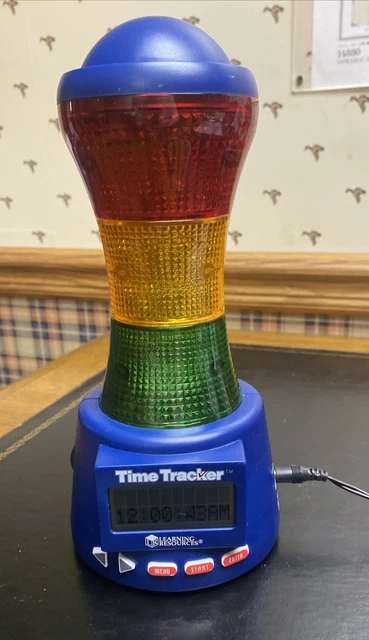 TIME TRACKER VISUAL Timer & Clock Learning Resources Lights & Sound ...