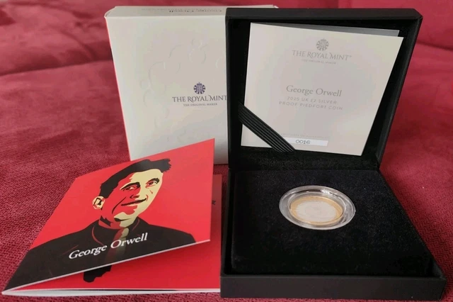 2025 £2 GEORGE Orwell Silver Piedfort Proof Coin #16 Of 1984 $500.00 ...