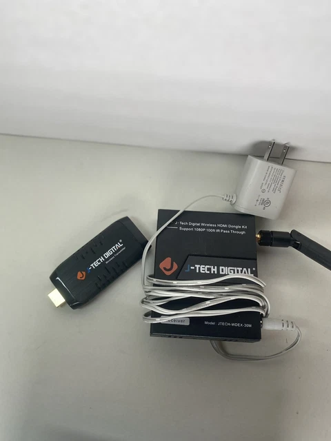 J-TECH DIGITAL WIRELESS HDMI Dongle/Adapter/Extender/Transmitter Kit ...