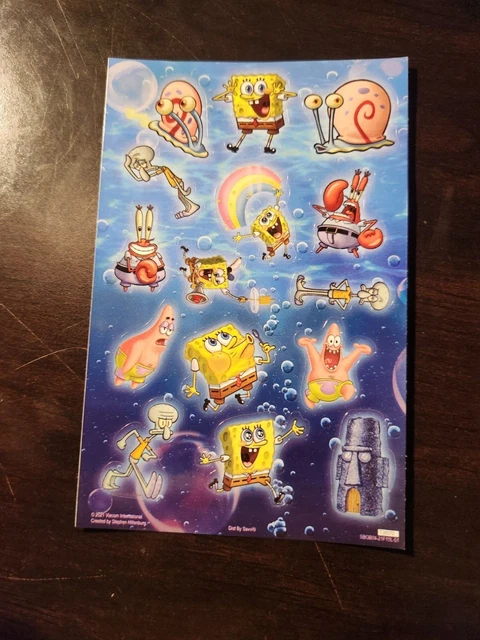 SPONGEBOB SQUAREPANTS KIDS Stickers Patrick Jelly Fish Ocean Beach Mr ...