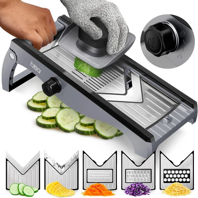 ADJUSTABLE KITCHEN MANDOLINE Vegetable Slicer Mandoline Food Slicer ...