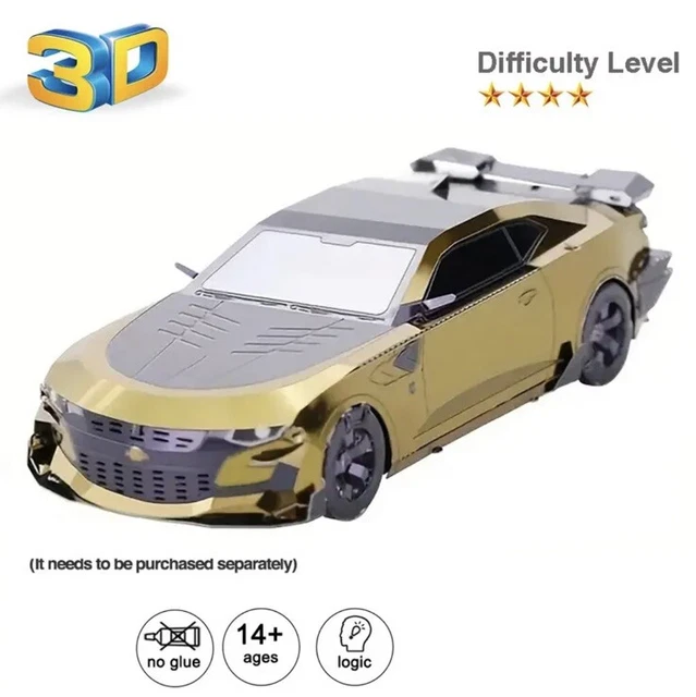 BUMBLEBEE TRANSFORMERS COLOUR Car Version 3D Metal Self Assembly DIY ...