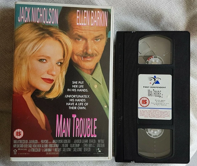 MAN TROUBLE (VHS) BIG BOX - Jack Nicholson + Ellen Barkin + Beverly D'Angelo £14.99 - PicClick UK