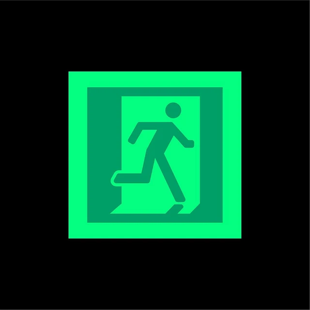 FIRE EXIT RUNNING man Right symbol safety sign - Photoluminescent £4.04 ...