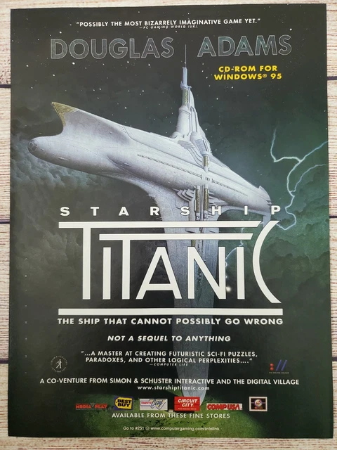 DOUGLAS ADAMS - Starship Titanic - PC Game $17.24 - PicClick CA