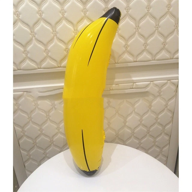LARGE 66CM INFLATABLE Banana PVC Blow up Tropical Fruit Cute Toy Kids ...
