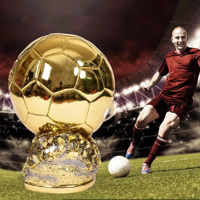EUROPEAN FOOTBALL GOLDEN Ball Trophy Awards Soccer Trophies Fans Gift ...