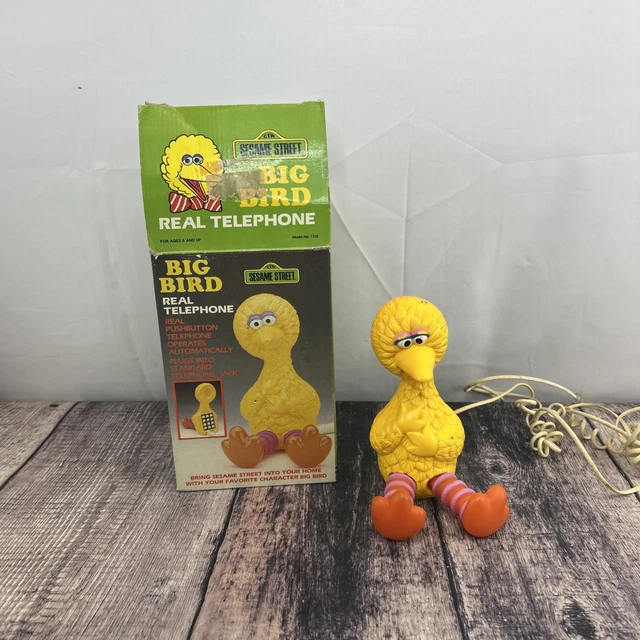 VERY RARE VINTAGE Sesame Street Big Bird Push Button Telephone £61.33 ...
