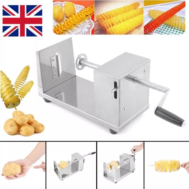 SPIRAL POTATO SLICER Chipper Potatoes Chips Cutter Machine Tornado ...