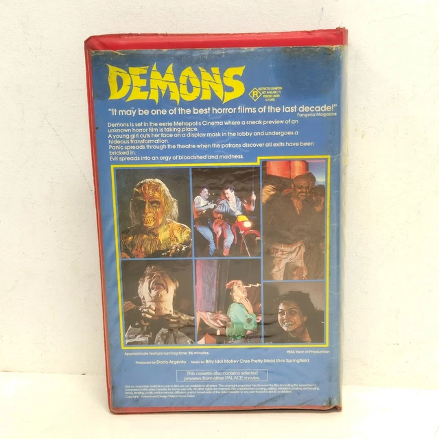 DEMONS (1986) - Clamshell VHS Tape - Ex Rental $340.00 - PicClick AU