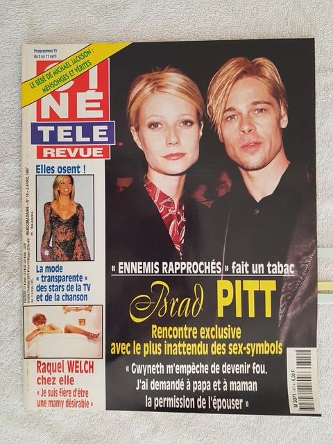 CINE REVUE N°14 1997 Brad Pitt Paltrow Raquel Welch Anthony Newley ...