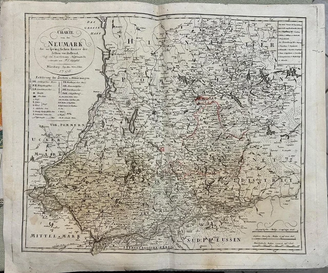 NEUMARK POLAND 1796 Homann Heirs Antique Original Copper Engraved Map £ ...
