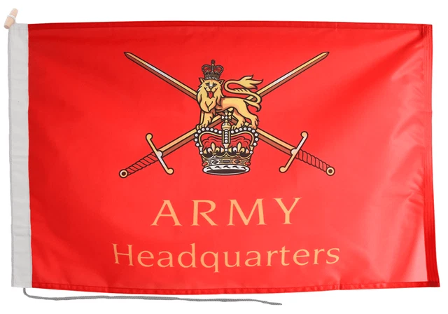 BRITISH ARMY HEADQUARTERS Flag with Rope & Toggle - MOD LICENSED £44.95 ...