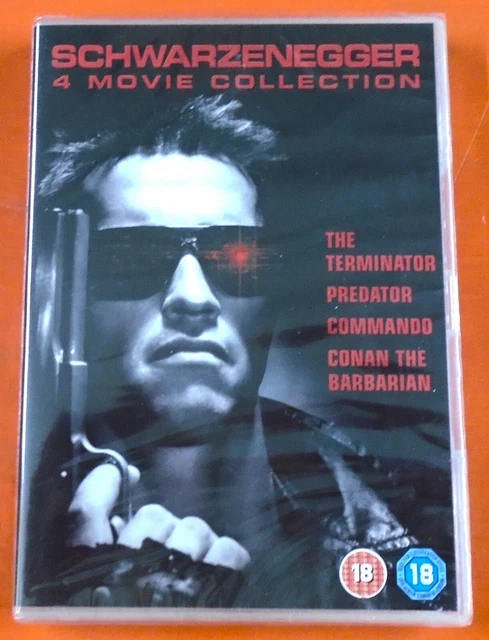 ARNOLD SCHWARZENEGGER 4 Film Boxset: Terminator/Commando/Predator/Conan ...