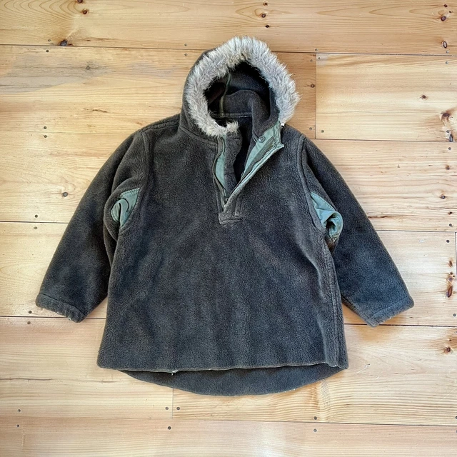 VINTAGE WW2 1940S Military Field Parka Fleece Pile Liner Pullover ...