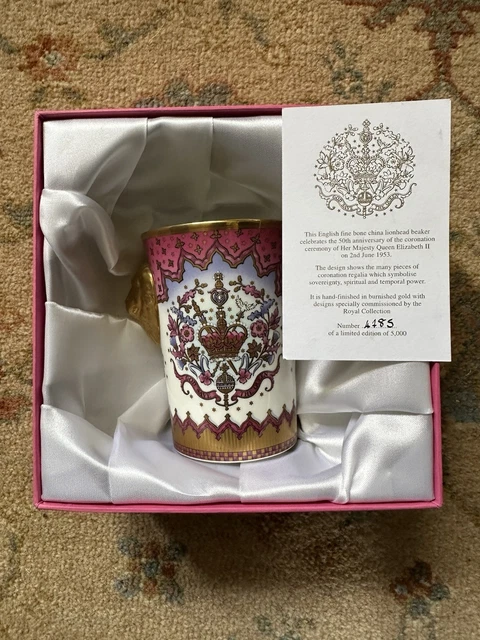 LIMITED EDITION ROYAL Collection Trust Porcelain Gold Beaker Queen ...