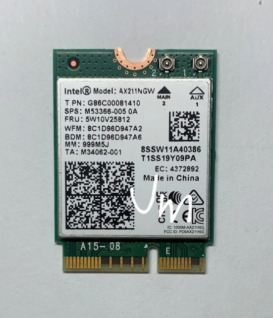ASUS INTEL HP WiFi 6E AX211NGW 802.11AX AC sans fil M.2 Bluetooth 5.3 2 ...