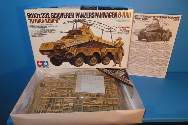 TAMIYA 1:35 SD.KFZ.232 Schwerer Panzerspähwagen 8-Rad Afrika Korps in ...